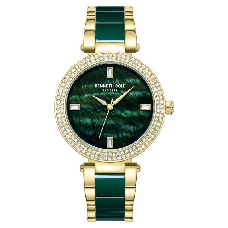 Buy Online Kenneth Cole Quartz Analog Green Dial Green Stainless Steel ...