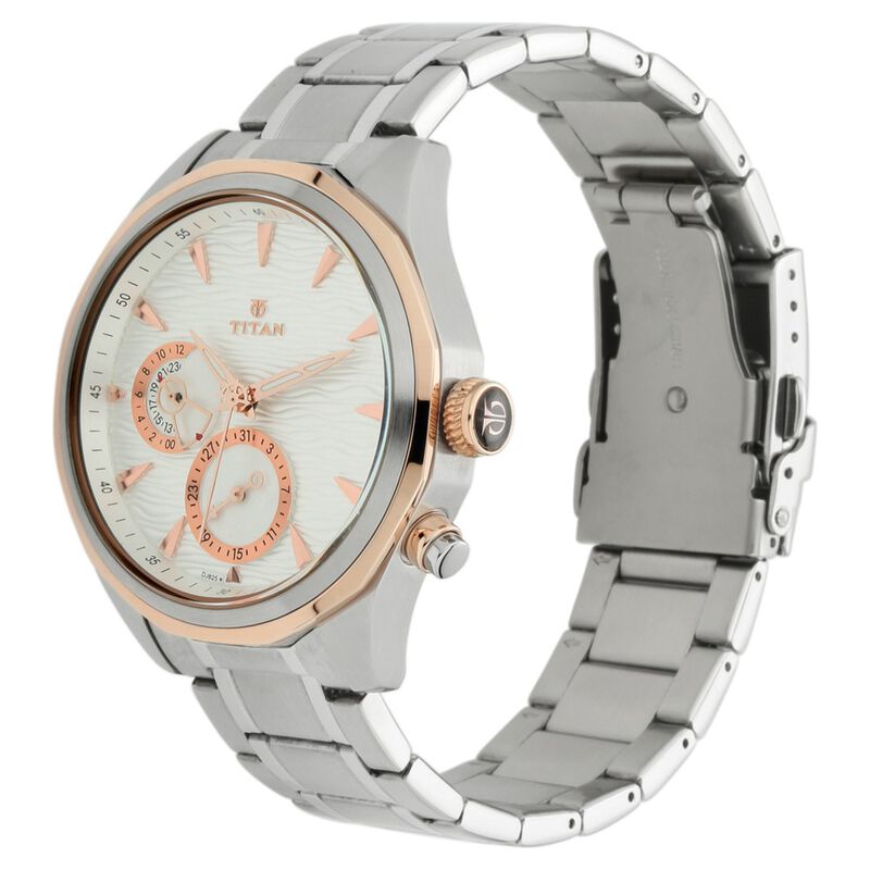 Buy Online Titan Maritime White Dial Quartz Multifunction Stainless ...