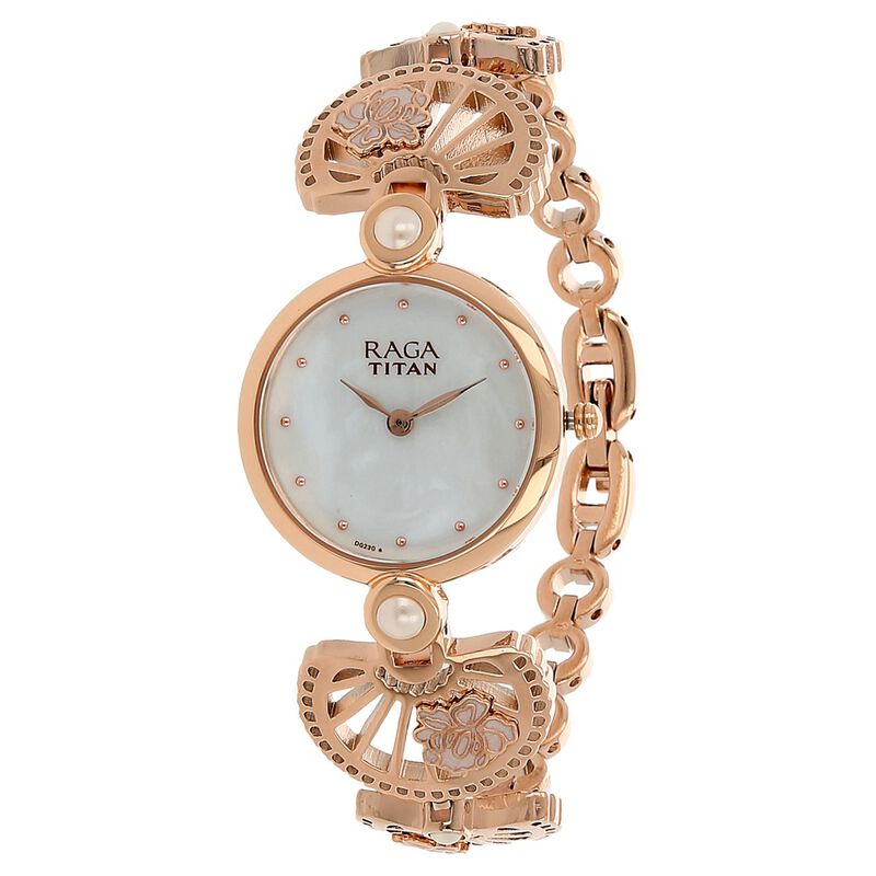 Buy Online Titan Raga Aurora Mother of Pearl Dial Women Watch With ...