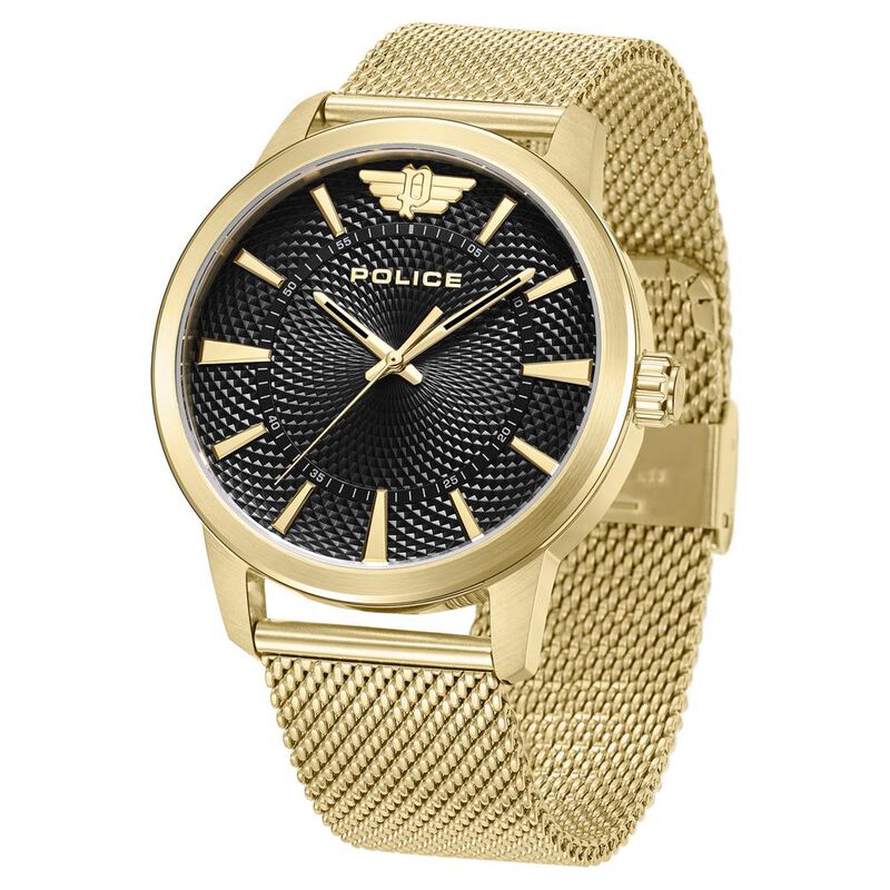 Buy Online Police Golden Dial Quartz Analog Watch for Men ...