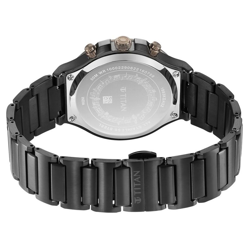 Buy Online Titan Quartet Grey Dial Analog with Day and Date Stainless ...