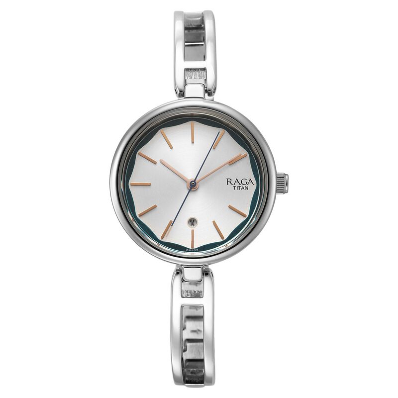 Buy Online Titan Raga Viva Silver Dial Metal Strap Watch for Women ...