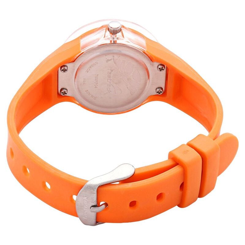 Buy Online Fastrack Quartz Analog Orange Dial Plastic Strap Watch for ...