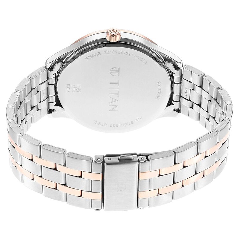 Buy Online Titan Opulent Blue Dial Quartz Multifunction Stainless Steel ...