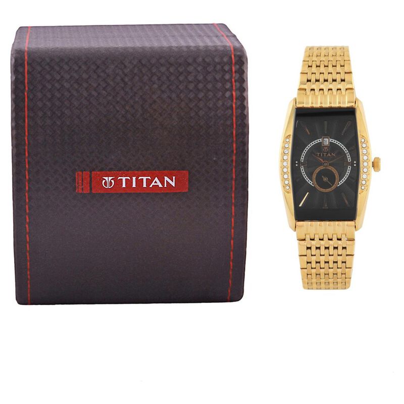Buy Online Titan Quartz Analog with Date Black Dial Watch for Men ...