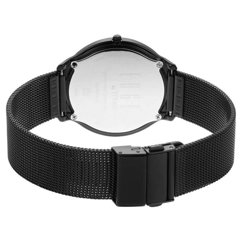 Buy Online Titan Edge Baseline Beige Analog Stainless Steel Strap watch ...