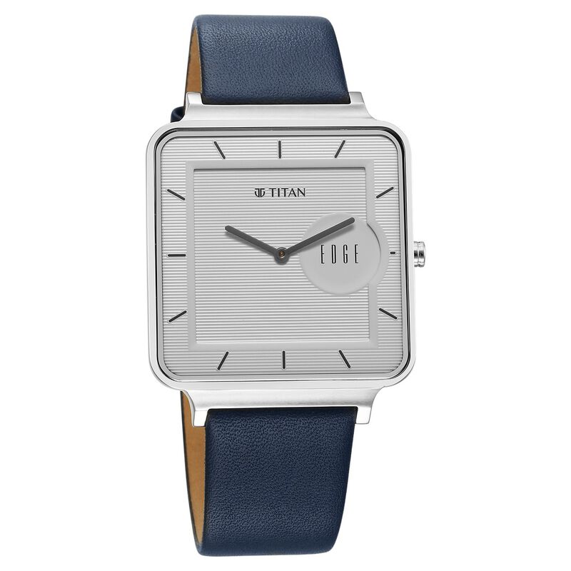 Buy Online Titan Edge Quad Quartz Analog White Dial With Blue Leather ...