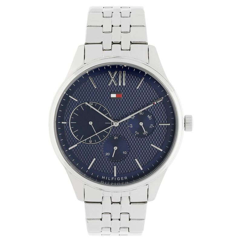 Buy Online Tommy Hilfiger Quartz Multifunction Blue Dial Stainless ...