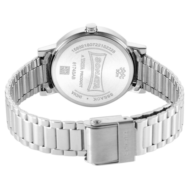 Buy Online Sonata Ladies Essentials Pink Dial Stainless Steel Strap ...