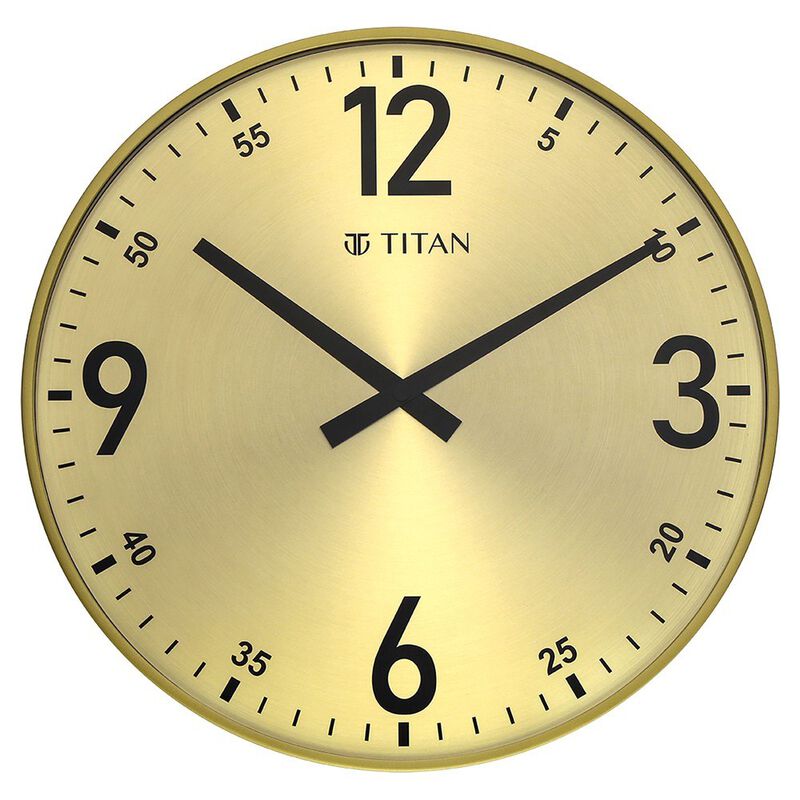 Buy Online Titan Golden Slim Wall Clock - 36 cm x 36 cm (Medium ...