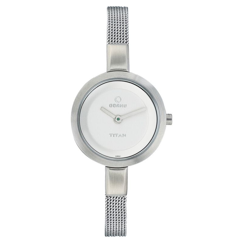 Buy Online Titan Quartz Analog Silver Dial Watch for Women - nc9796sm01 ...