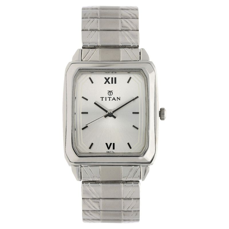 Buy Online Titan Quartz Analog Silver Dial Stainless Steel Strap Watch ...