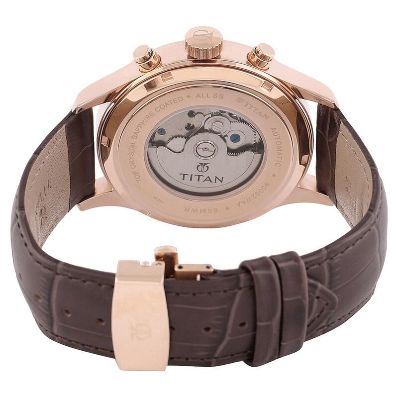 Buy Online Titan Automatic Silver Dial Watch for Men - 90002wl01j | Titan