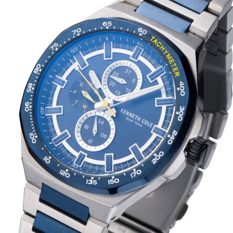 Buy Online Kenneth Cole Blue Dial Stainless Steel Strap Watch For Men ...