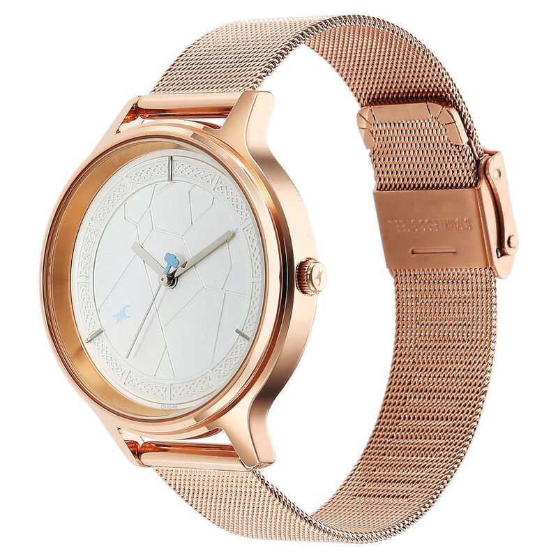 Buy Online Fastrack Thor Quartz Analog Silver Dial Stainless Steel ...