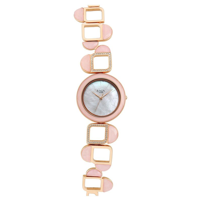 Buy Online Titan Raga New You Quartz Analog Mother Of Pearl Dial Rose ...