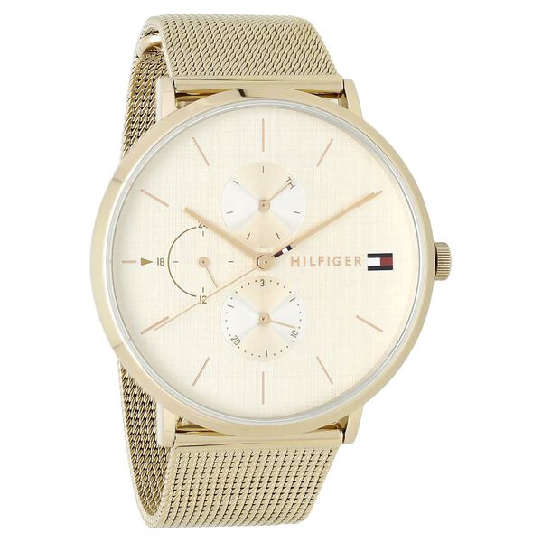 Buy Online Tommy Hilfiger Quartz Multifunction Pink Dial Stainless ...