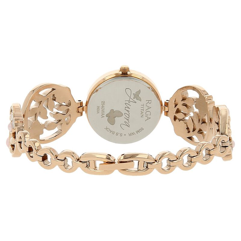 Buy Online Titan Raga Aurora Pink Dial Women Watch With Metal Strap ...