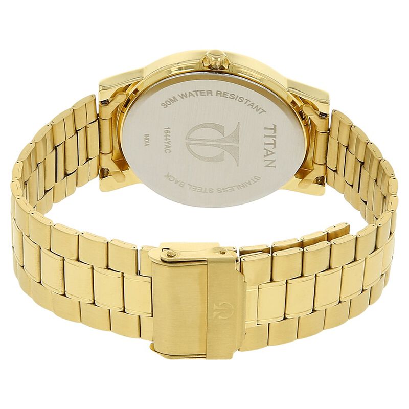 Buy Online Titan Quartz Analog with Day and Date Champagne Dial ...