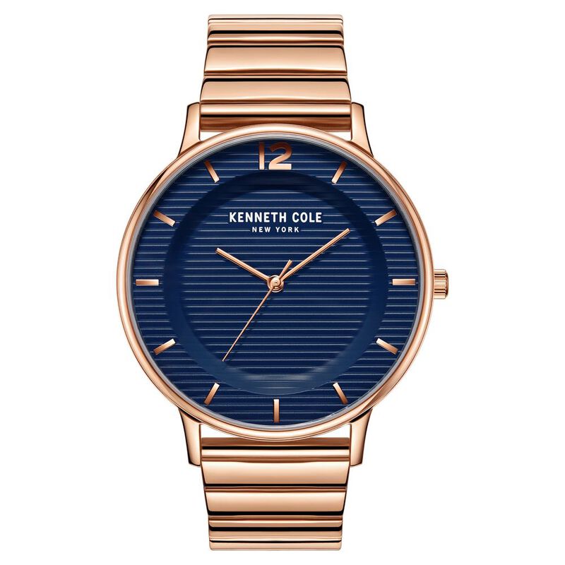 Buy Online Kenneth Cole Quartz Analog Blue Dial Stainless Steel Strap ...