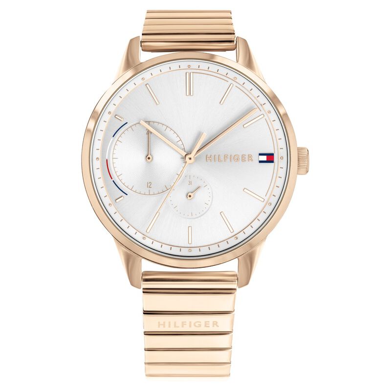 Buy Online Tommy Hilfiger Quartz Multifunction Silver Dial Watch for ...