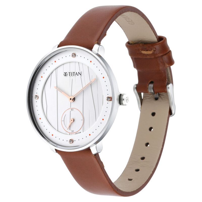 Buy Online Titan Women's Svelte White: Multi-Function Watch Leather ...