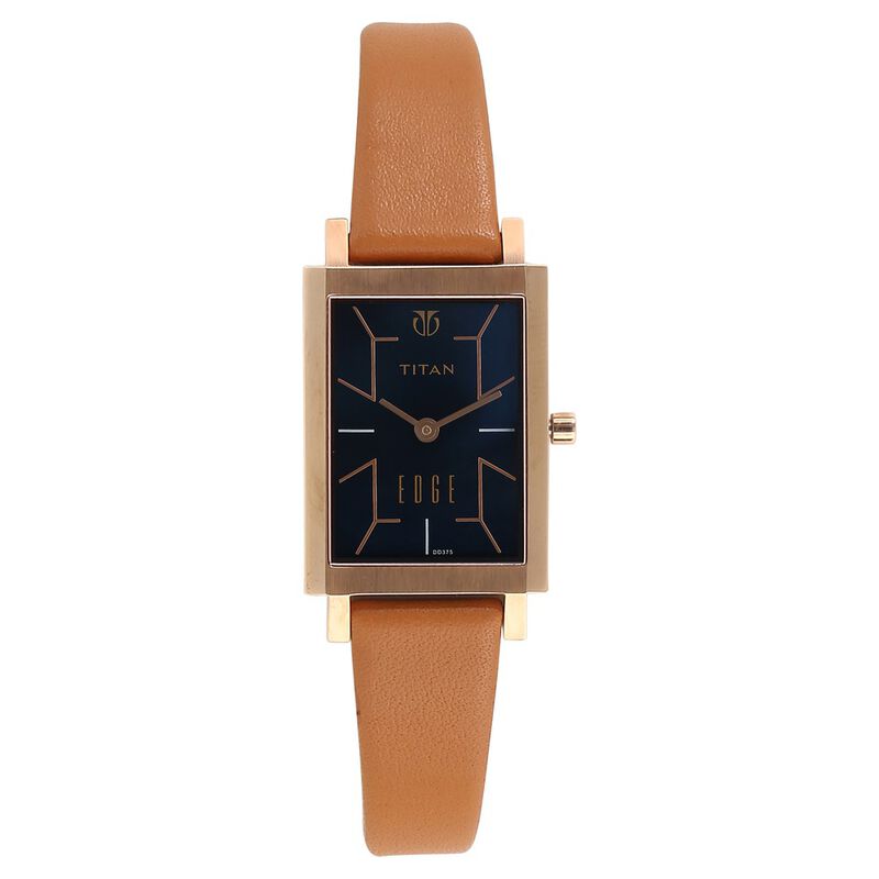 Buy Online Titan Edge Mother of Pearl Dial Analog Leather Strap watch ...