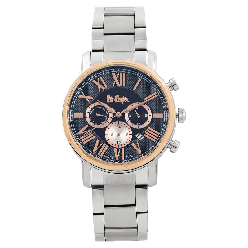 Buy Online Lee Cooper Quartz Multifunction Black Dial Metal Strap Watch ...