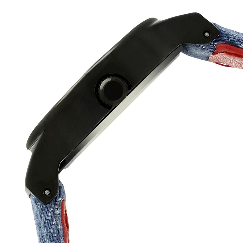 Buy Online Fastrack Denim Quartz Analog Black Dial Denim Strap Watch ...
