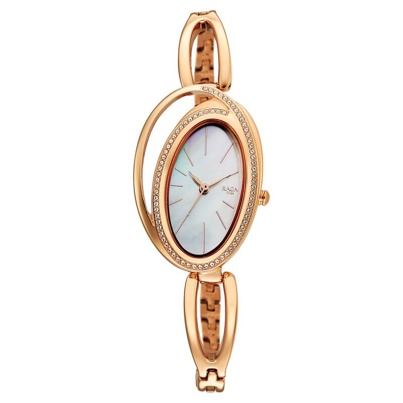 Buy Online Titan Raga Delight Brown Dial Analog Stainless Steel Strap ...