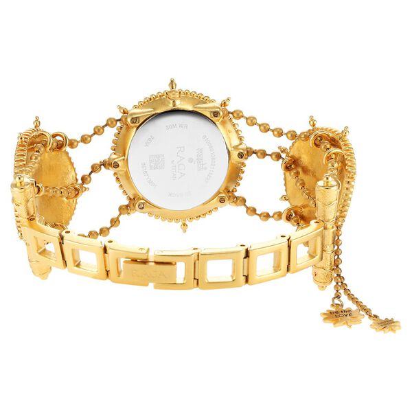 Buy Online Titan Raga X Masaba Golden Dial Women Watch With Metal Strap ...