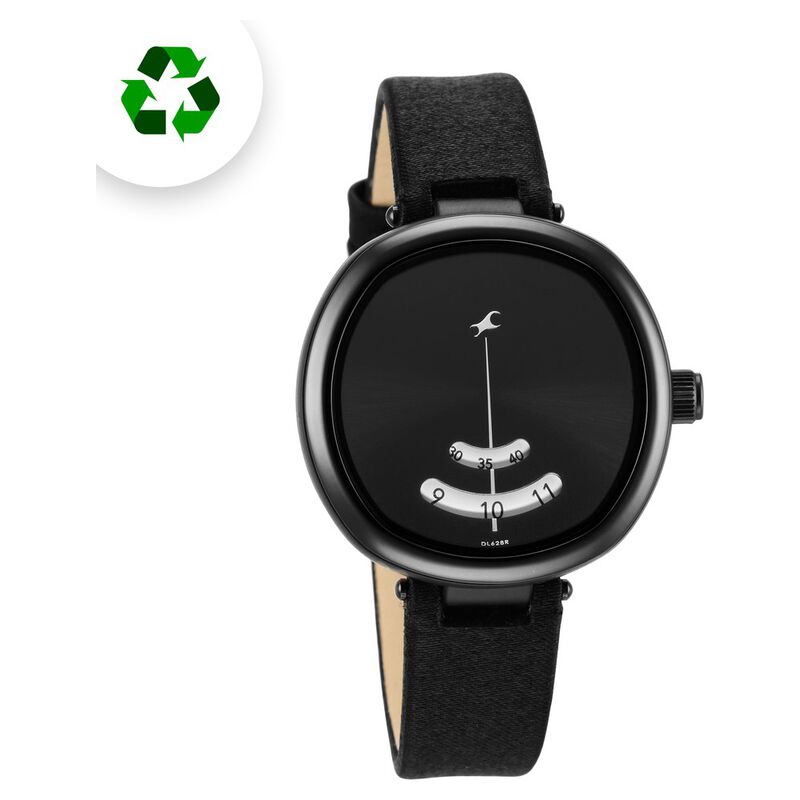 Buy Online Fastrack Revibe Quartz Analog Black Dial Fabric Strap Watch ...