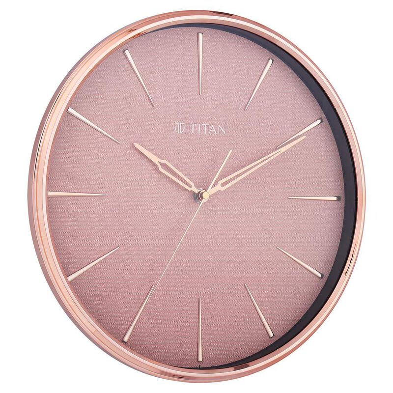 Buy Online Titan Contemporary Rustic Pink Wall Clock in a Glossy Finish ...