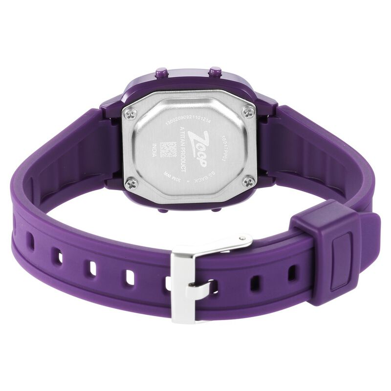 Buy Online Zoop By Titan Digital Purple Dial Plastic Strap Watch for ...
