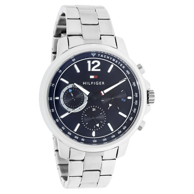 Buy Online Tommy Hilfiger Quartz Multifunction Blue Dial Stainless ...