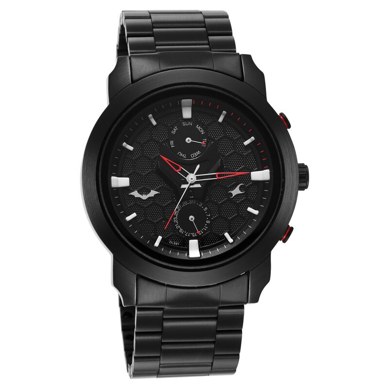 Buy Online Fastrack Batman Quartz Analog with Day and Date Black Dial ...