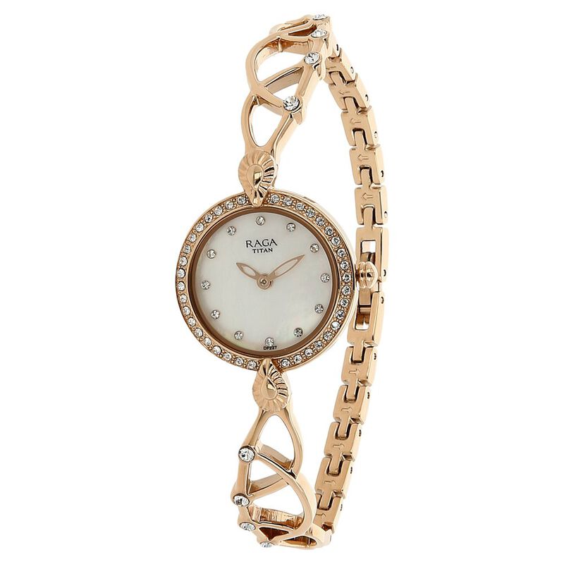 Buy Online Titan Raga Moonlight Mother of Pearl Dial Women Watch With ...