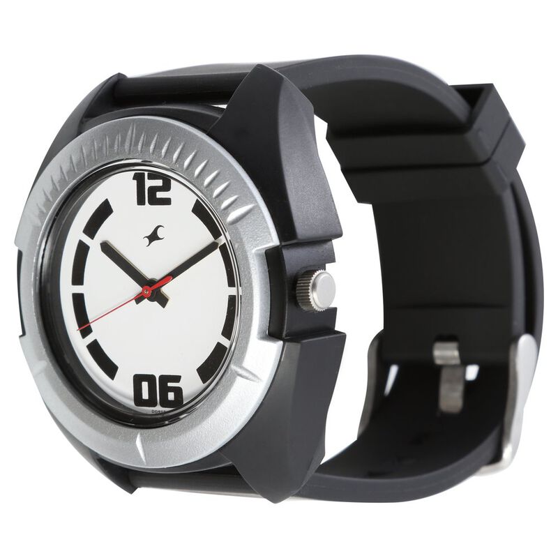 Buy Online Fastrack Quartz Analog White Dial PU Strap Watch for Guys ...