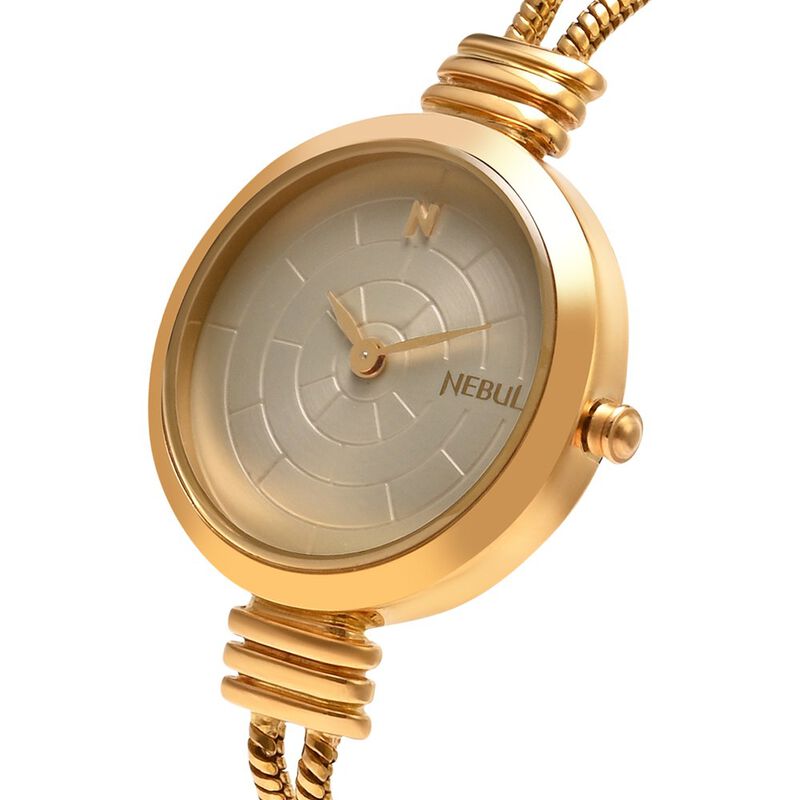 Buy Online Nebula by Titan Quartz Analog Beige Dial 18 Karat Gold Strap ...