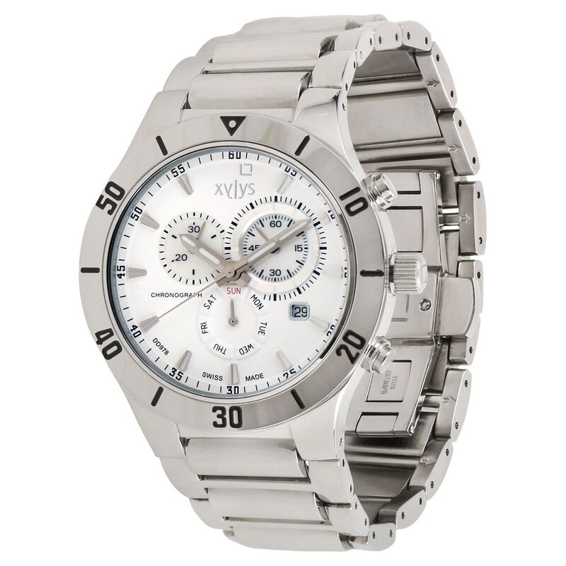 Buy Online Xylys Quartz Chronograph Silver Dial Stainless Steel Strap ...