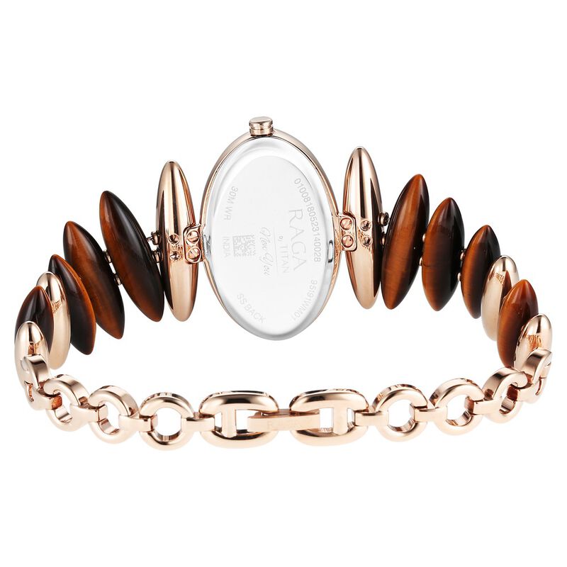 Buy Online Titan Raga New You Quartz Analog Tiger Eye stone Strap Watch ...