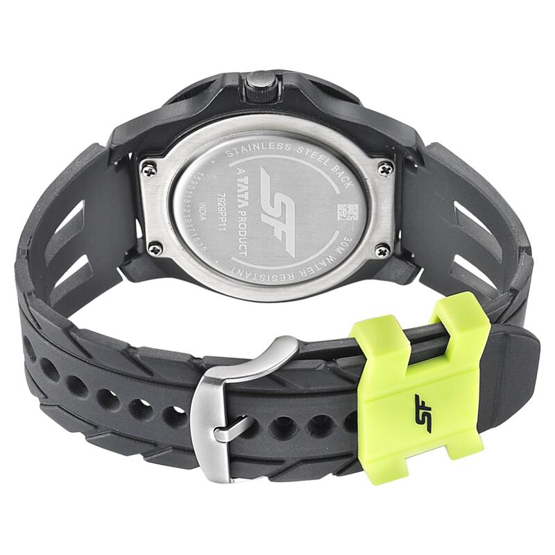 Buy Online SF Quartz Analog Black Dial PU Strap Watch for Men ...