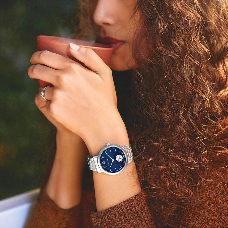 Buy Online Sonata Multifunctions Blue Dial Women Watch With Metal Strap ...