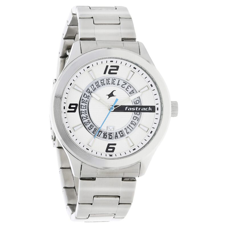Buy Online Fastrack Loopholes Quartz Analog with Date White Dial ...