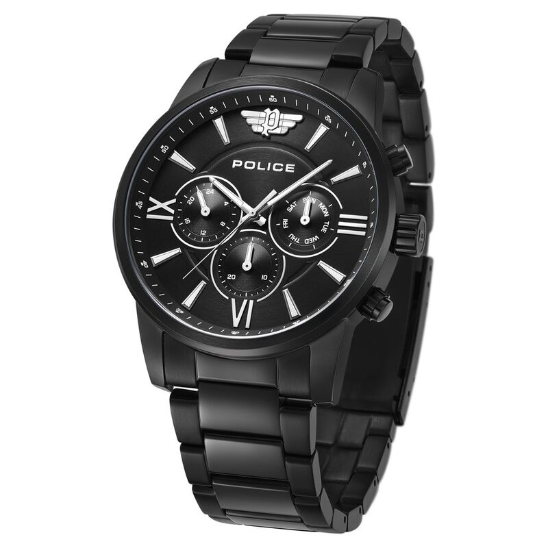 Buy Online Police Black Dial Quartz Multifunction Watch for Men ...