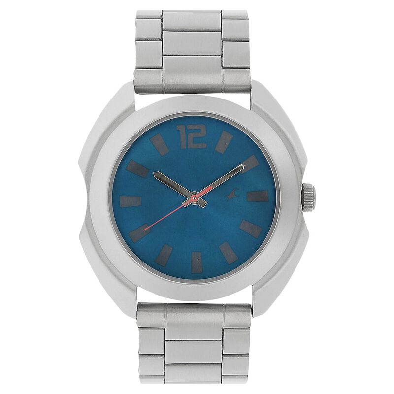 Buy Online Fastrack Quartz Analog Blue Dial Stainless Steel Strap Watch ...