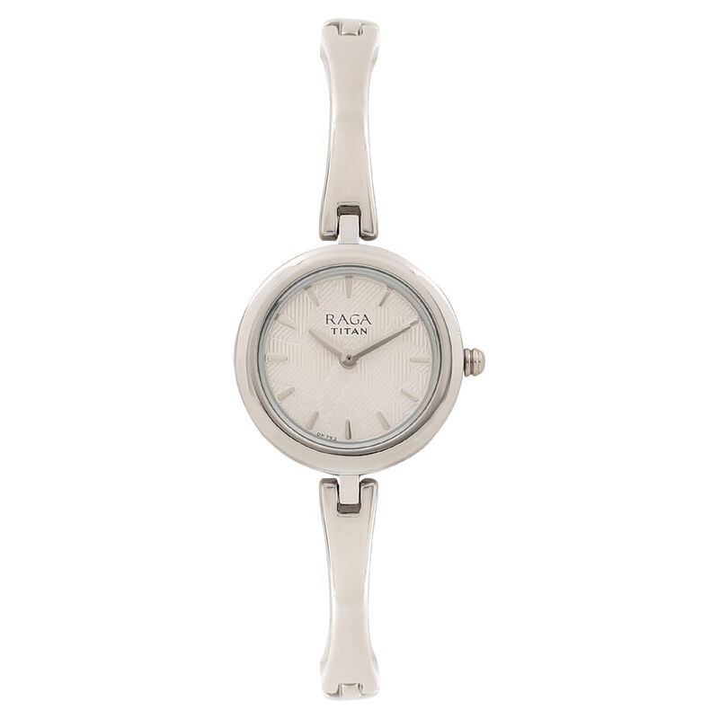 Buy Online Titan Raga Foliage Silver Dial Women Watch With Metal Strap ...
