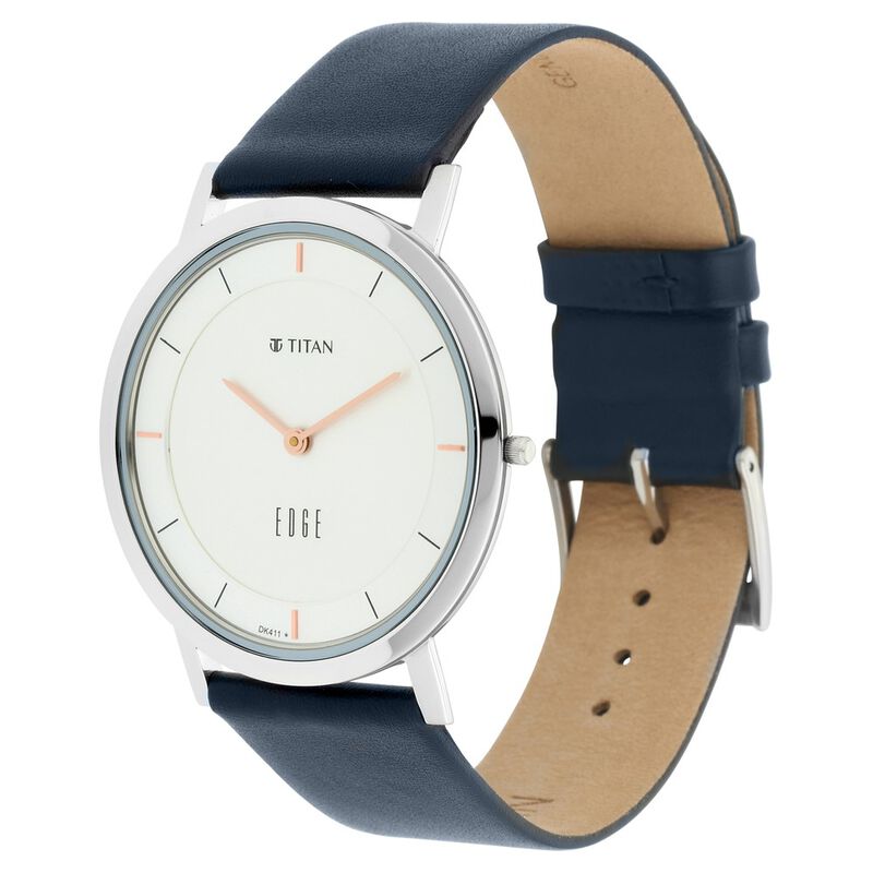 Buy Online Titan Quartz Analog White Dial Leather Strap Watch for Men ...