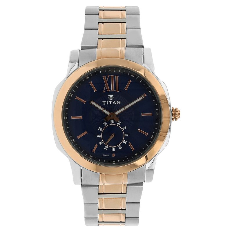 Buy Online Titan Regalia Rome Blue Dial Quartz Multifunction Stainless ...
