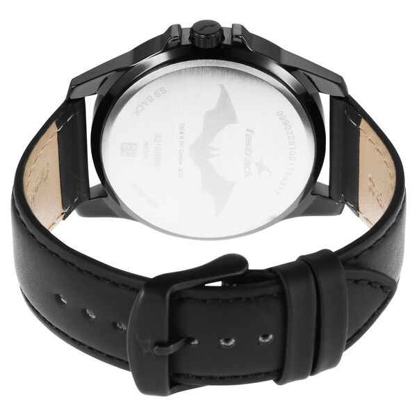 Buy Online Fastrack Batman Quartz Analog Black Dial Leather Strap Watch ...